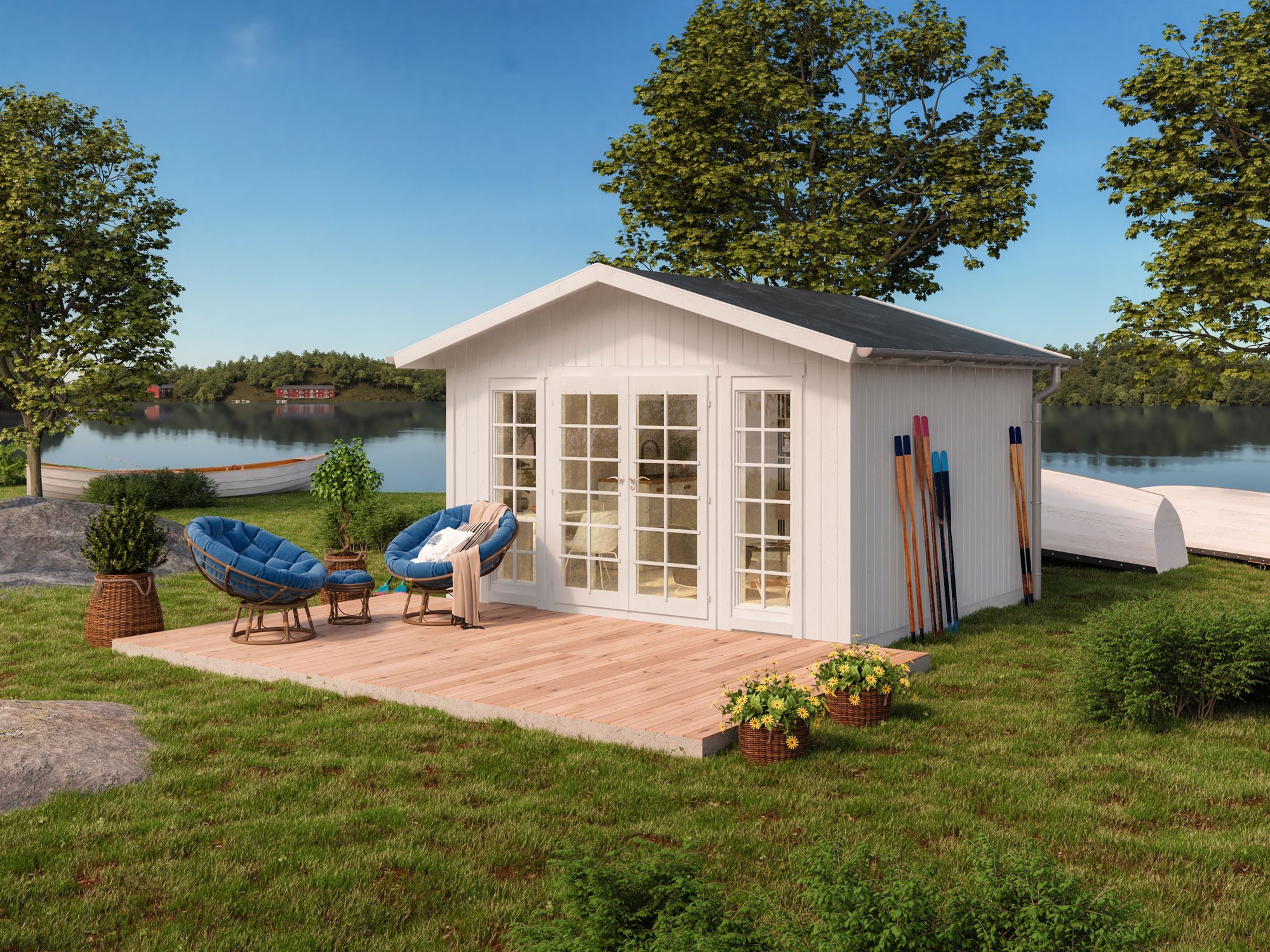 Friggebod Julia - Lättmonterad friggebod med stort ljusinsläpp | Polhus