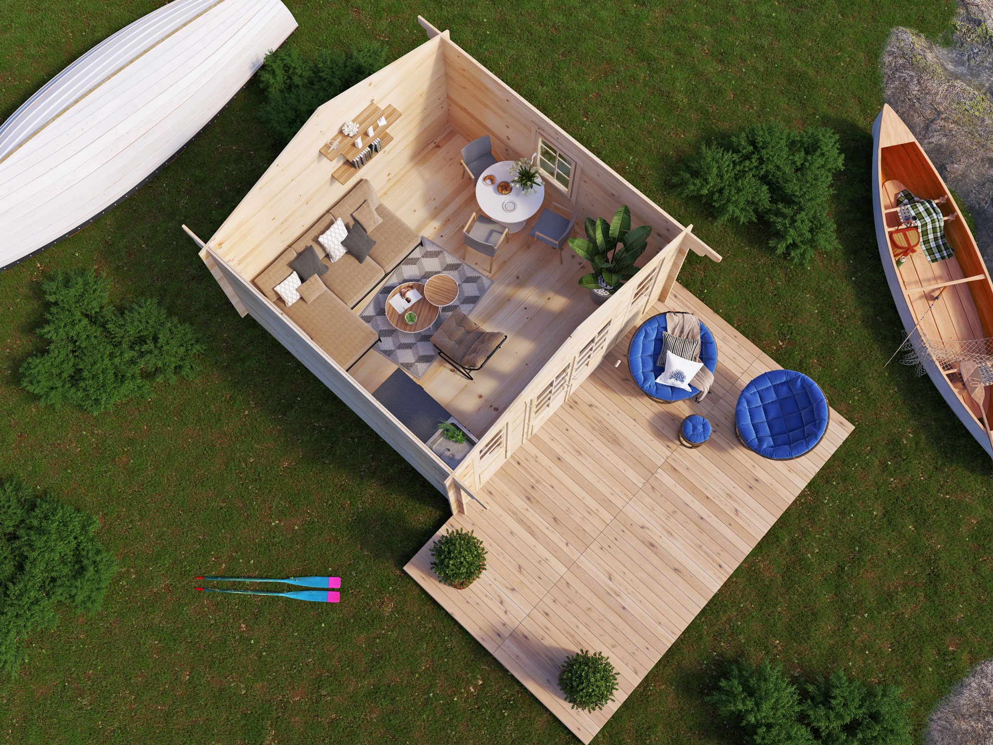 Friggebod Djurö - Traditionell friggebod på 14,7 kvm | Polhus