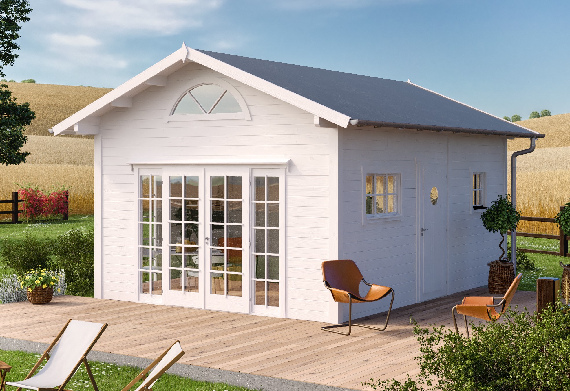 Attefallshus 25 kvm Jack - Arkitektritat attefallshus | Polhus