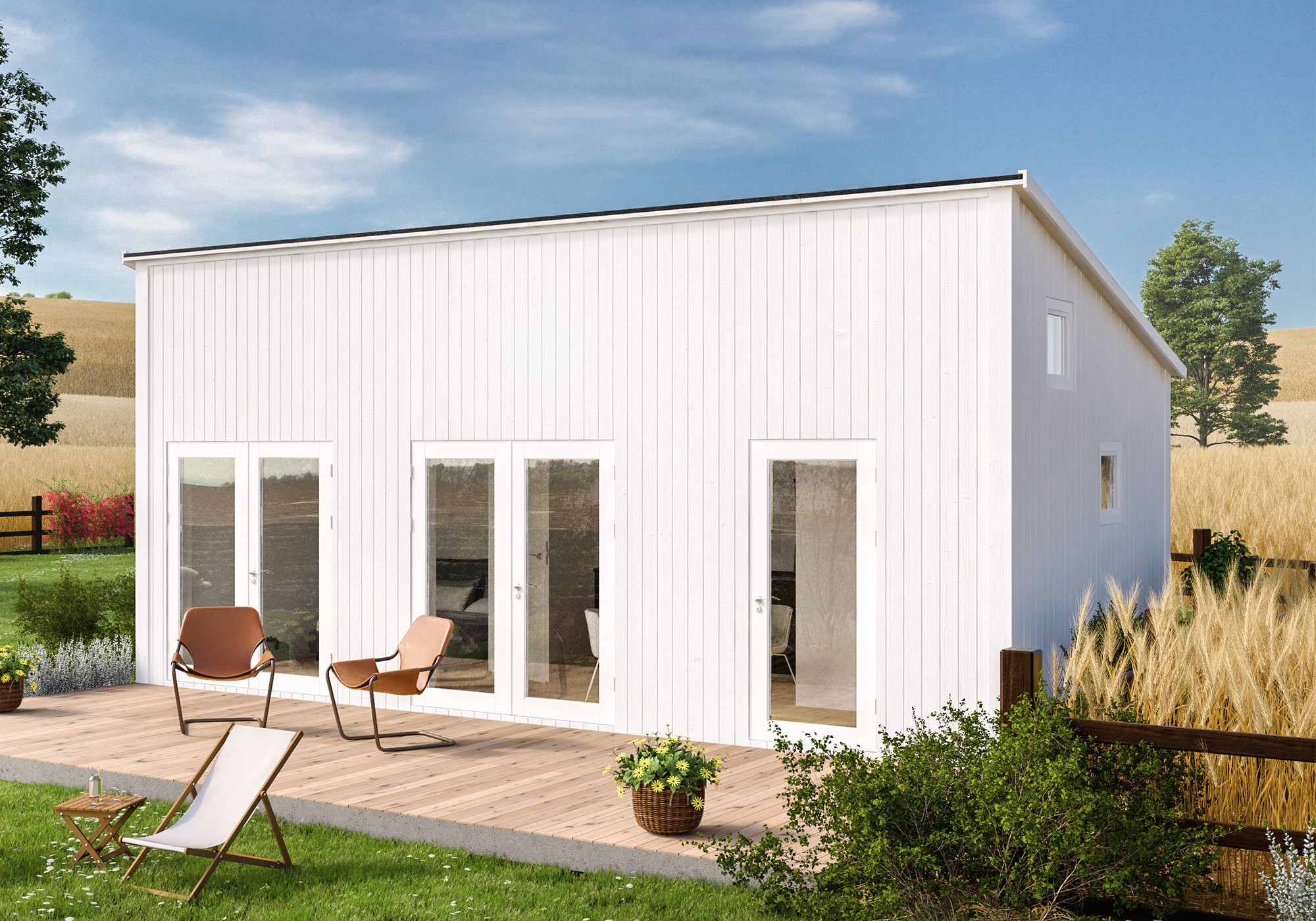 Attefallshus | Ljus & luftig design | Byggsats | Polhus SE