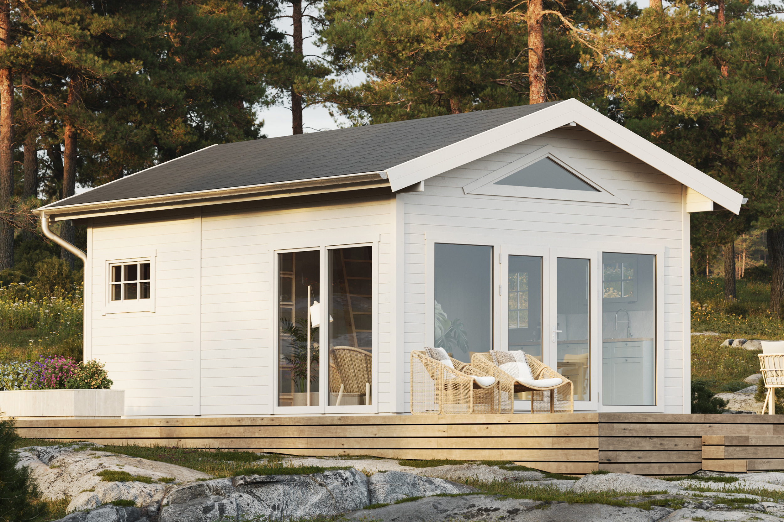 Attefallshus | Ljus & luftig design | Byggsats | Polhus SE