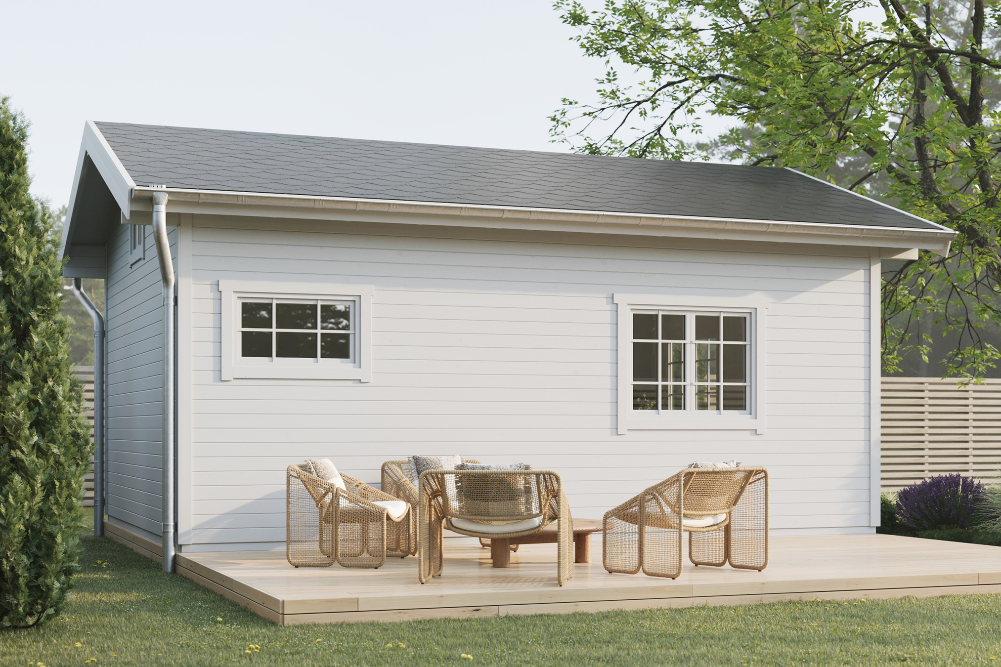 Attefallshus | Ljus & luftig design | Byggsats | Polhus SE